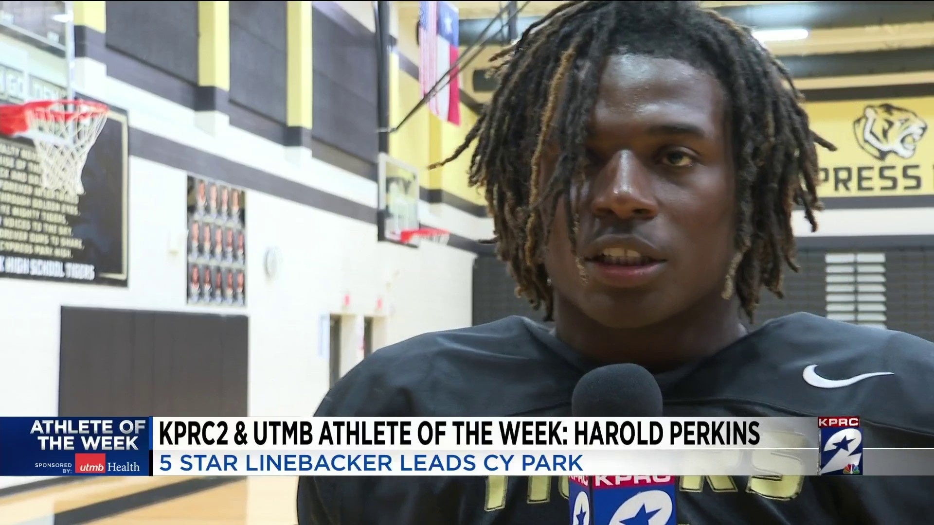 Cy Parks Harold Perkins is KPRC 2s UTMB Health Athlete of the Week!