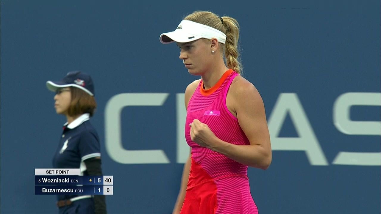 Cognitive Highlight: Caroline Wozniacki - Round 1 - US Open Highlights ...