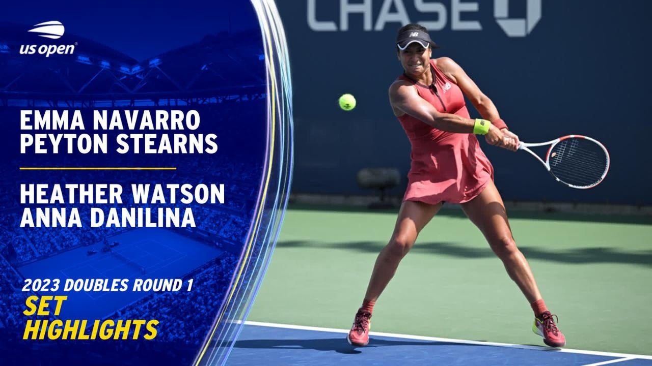 Navarro/Stearns vs. Danilina/Watson Highlights | Round 1, Set 1 - US ...